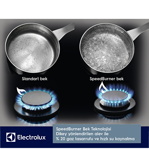 Electrolux 4 Siyah Ankastre Ocak KGG64362K