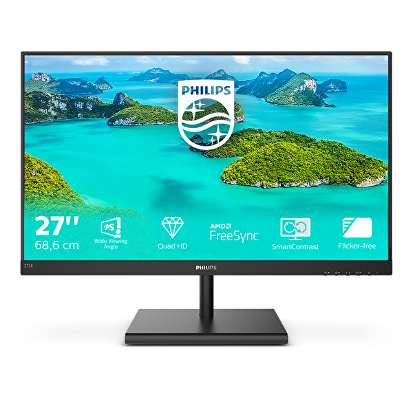 Philips 275E1S 27" 4MS 75HZ FreeSync Quad 2K Dp Port+HDMI IPS Monitör ...