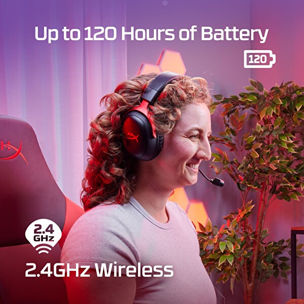 Hyperx 77z46aa Cloud III Kırmızı Mikrofonlu Kablosuz Oyuncu Kulaklığı ...