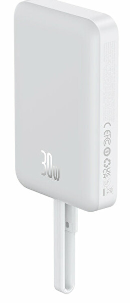 Baseus Magsafe Mini Type-C Kablolu Wireless 10.000 Mah 30W Beyaz ...