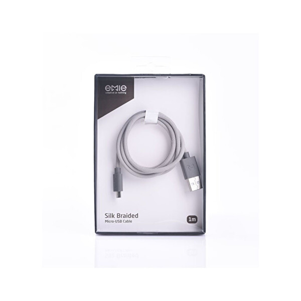 Emie Silk Braided Micro-USB 1M Kablo