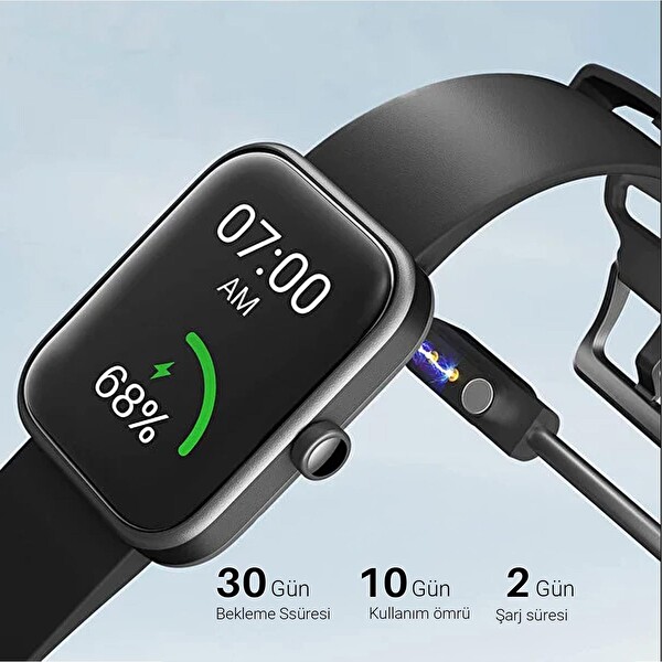 TOZO S2 Mini 40 MM Su Geçirmez Fitness Oksijen ve Nabız Ölçebilen Siyah ...