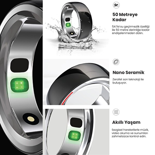 HiFuture Future Ring 65 MM Siyah Akıllı Yüzük Fiyatı ve Özellikleri - Teknosa