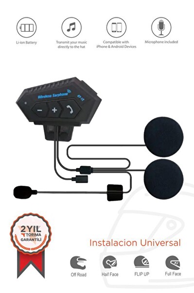 Torima BT12 Motosiklet Intercom Interkom Dinleme Ve Konuşma Özellikli ...