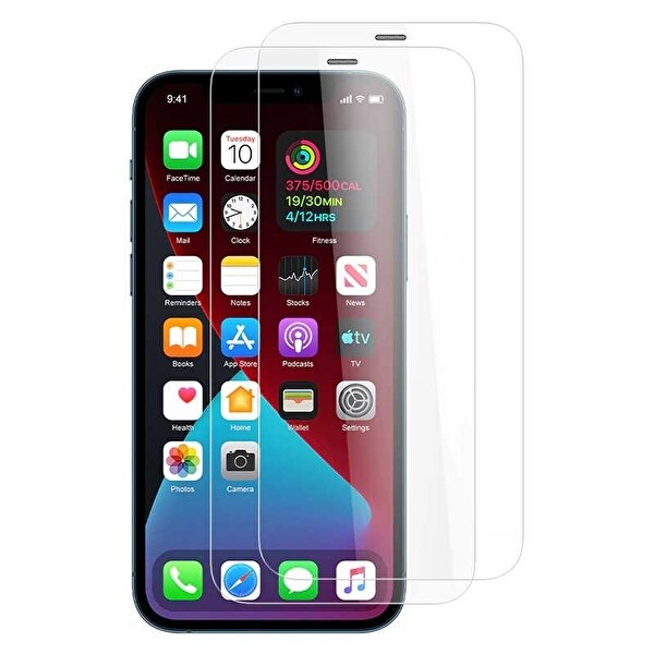 Teleplus iPhone 12 Pro Max Toz Önleyicili Filtreli Ekran Koruyucu Şeffaf + Kamera Koruyucu