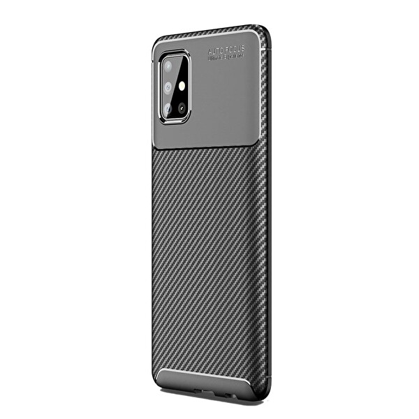 Teleplus Samsung Galaxy A51 Kılıf Negro Mat Silikon Siyah + Nano Ekran Koruyucu