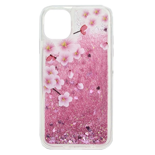 Teleplus iPhone 11 Pro Max Sulu Desenli Silikon Pembe Kılıf