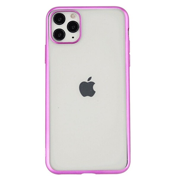 Teleplus iPhone 11 Kılıf Mat Lazer Silikon Pembe