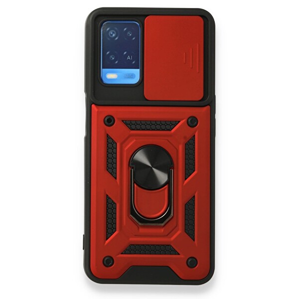 Teleplus Oppo A54 4g Kılıf Kamera Korumalı Yüzüklü Tank Pars Silikon Kırmızı Teleplus Oppo A54 4g Kılıf Kamera Korumalı Yüzüklü Tank Pars Silikon Kırmızı