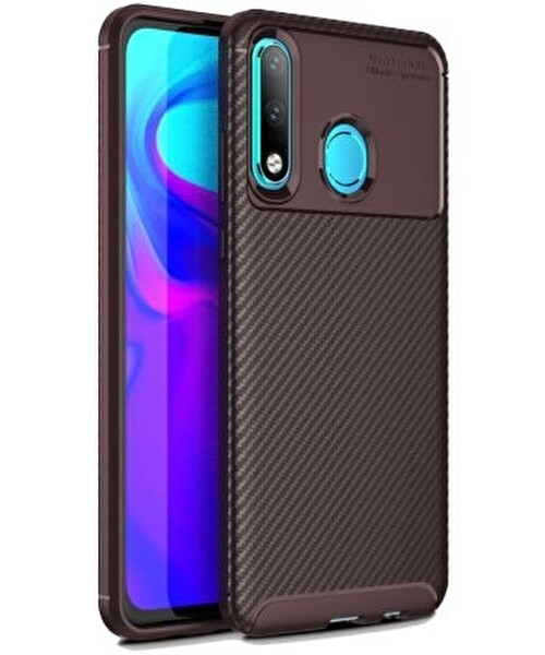 Teleplus Honor 20 Lite Negro Karbon Silikon Kahverengi Kılıf + Tam Kapatan Ekran Koruyucu Teleplus Honor 20 Lite Negro Karbon Silikon Kahverengi Kılıf + Tam Kapatan Ekran Koruyucu