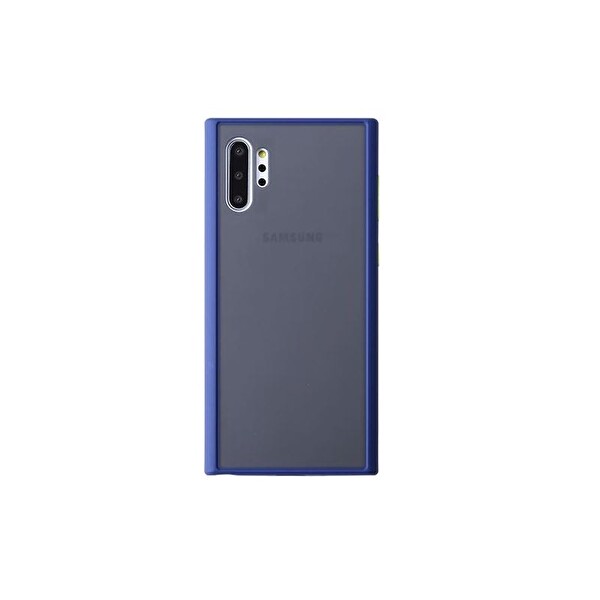 Teleplus Samsung Galaxy Note 10 Plus Mat Sert Tank Silikon Lacivert Telefon Kılıfı