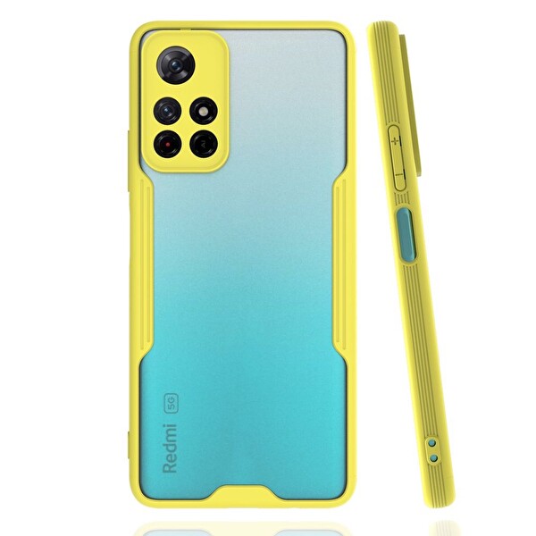 Teleplus Xiaomi Poco M4 Pro 5g Kılıf Kamera Korumalı Parfe Silikon Sarı