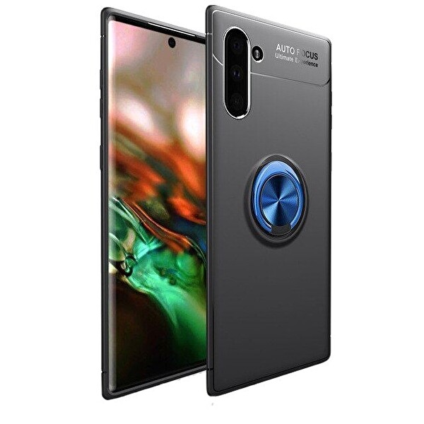Teleplus Samsung Galaxy Note 10 Ravel Yüzüklü Silikon Mavi Telefon Kılıfı