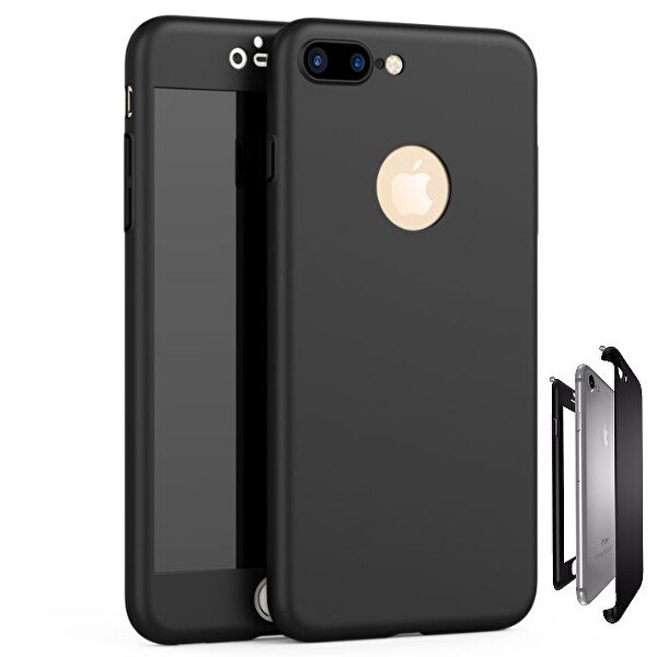 Teleplus iPhone 7 Plus 360 Korumalı Kapak Siyah Teleplus iPhone 7 Plus 360 Korumalı Kapak Siyah