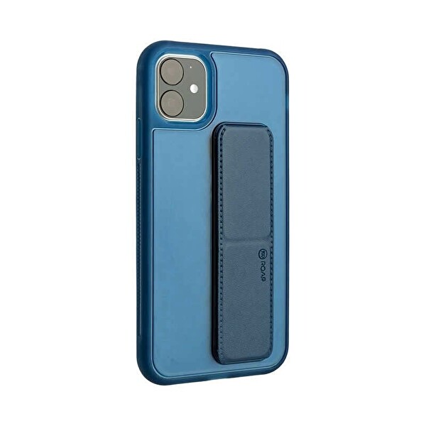 Teleplus Roar iPhone 11 Kılıf Aura Standlı Süper Silikon Lacivert