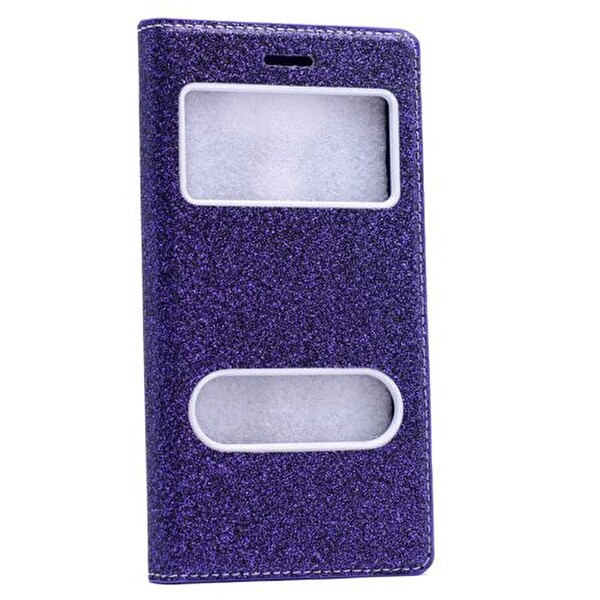 Teleplus iPhone 7 Simli Darbe Korumalı Çift Pencereli Kılıf Mor Teleplus iPhone 7 Simli Darbe Korumalı Çift Pencereli Kılıf Mor