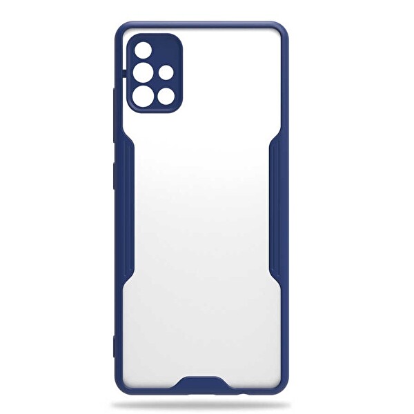 Teleplus Oppo A52 Kamera Korumalı Parfe Bumper Silikon Lacivert Kılıf