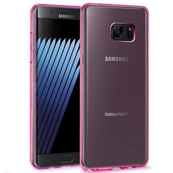 Teleplus Samsung Galaxy Note 7 Fan Silikon Pembe Telefon Kılıfı