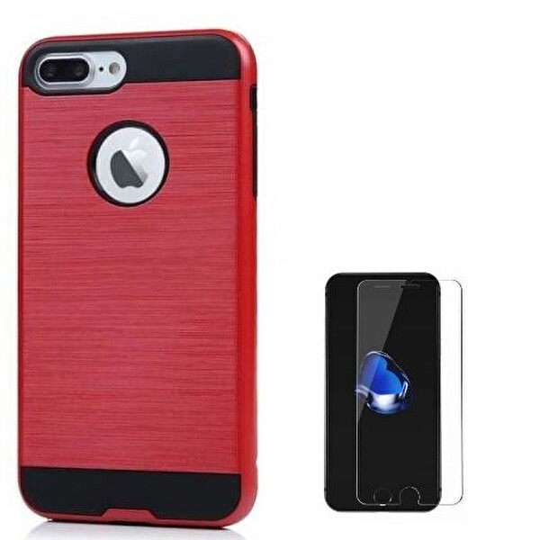 Teleplus iPhone 7 Plus Çift Katmanlı Verus Kılıf Kırmızı + Ekran Koruyucu Teleplus iPhone 7 Plus Çift Katmanlı Verus Kılıf Kırmızı + Ekran Koruyucu