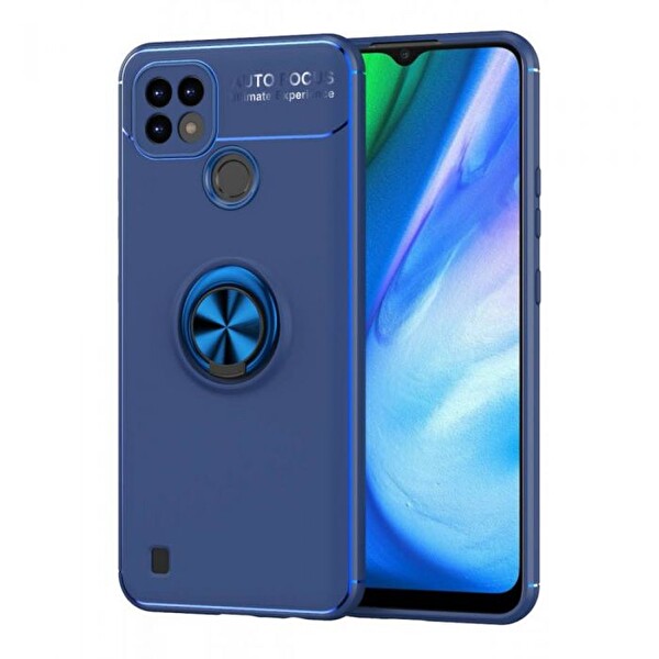 Teleplus Realme C25 Kamera Korumalı Ravel Stand Silikon Lacivert Kılıf Teleplus Realme C25 Kamera Korumalı Ravel Stand Silikon Lacivert Kılıf