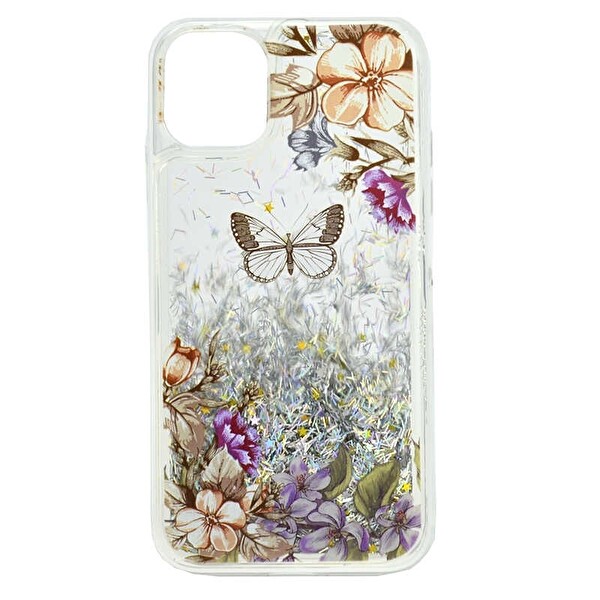 Teleplus iPhone 11 Pro Sulu Desenli Silikon Gold Kılıf