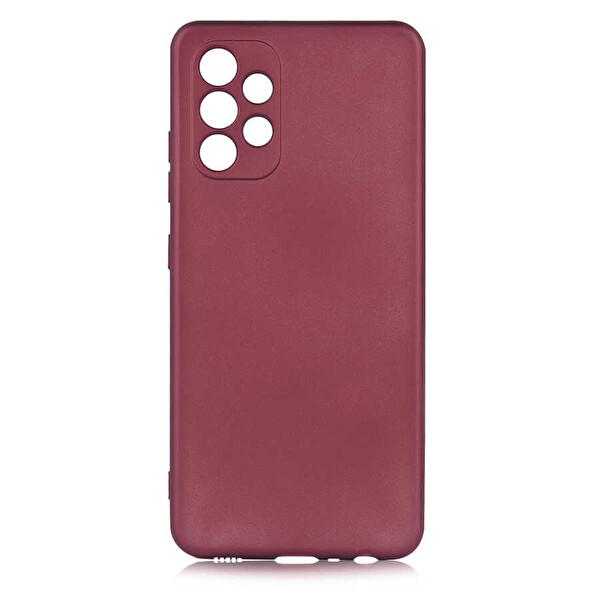 Teleplus Samsung Galaxy A52 Kılıf Lüks Kamera Korumalı Silikon Bordo