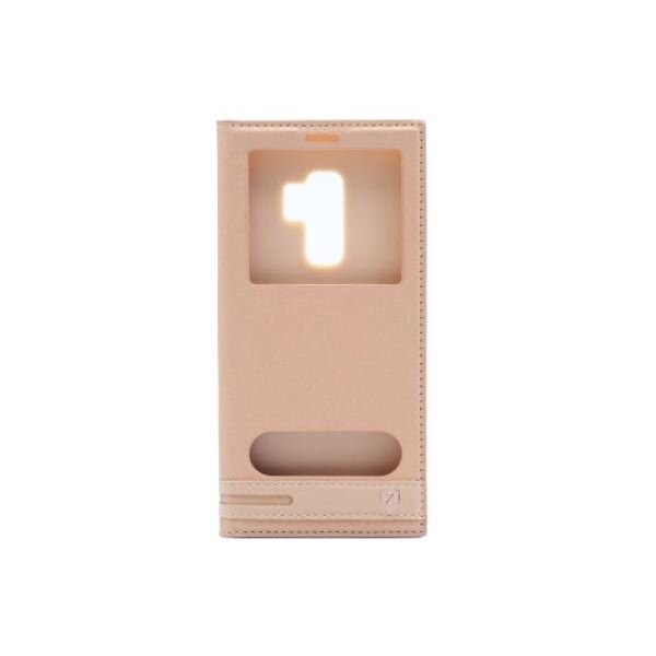 Teleplus Samsung Galaxy S9 Çift Pencereli Elite Gold Telefon Kılıfı Teleplus Samsung Galaxy S9 Çift Pencereli Elite Gold Telefon Kılıfı