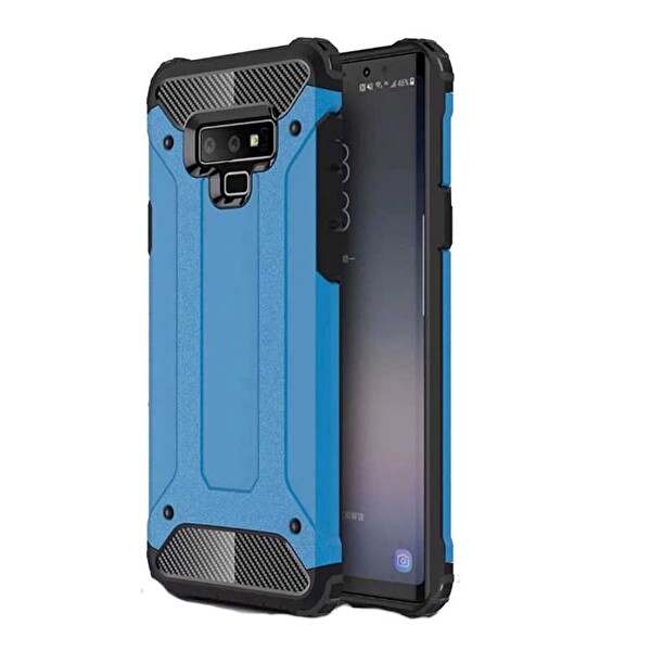 Teleplus Samsung Galaxy Note 9 Çift Katmanlı Tank Kapaklı Mavi Telefon Kılıfı Teleplus Samsung Galaxy Note 9 Çift Katmanlı Tank Kapaklı Mavi Telefon Kılıfı
