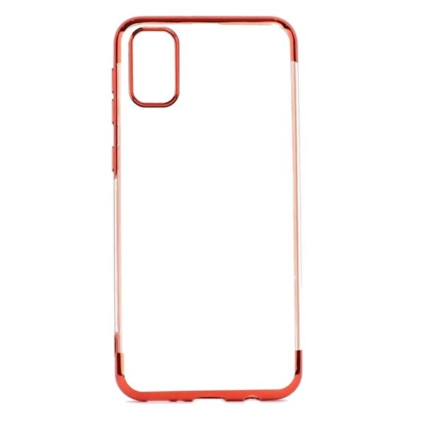 Teleplus Realme C11 Kılıf Lüks Lazer Silikon Kırmızı + Nano Ekran Koruyucu