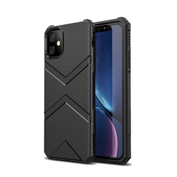 Teleplus iPhone 11 Kılıf Defence Tank Kapak Siyah