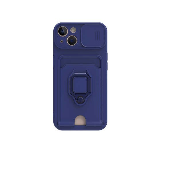 Teleplus iPhone 13 Kılıf Pelit Kamera Korumalı Yüzüklü Kartlıklı Tank Kapak Silikon Lacivert Teleplus iPhone 13 Kılıf Pelit Kamera Korumalı Yüzüklü Kartlıklı Tank Kapak Silikon Lacivert
