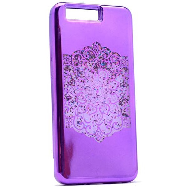Teleplus Huawei P10 Sulu Desenli Silikon Mor Kılıf