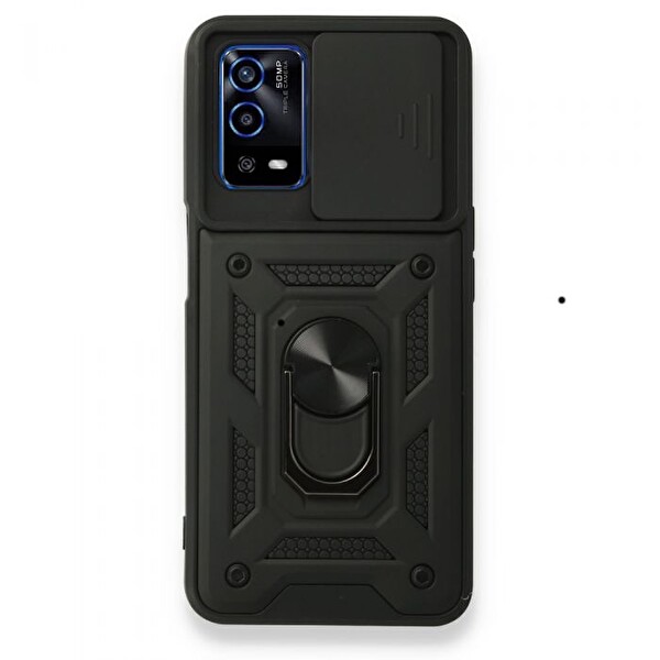 Teleplus Oppo A55 Kılıf Kamera Korumalı Yüzüklü Tank Kapak Pars Silikon Siyah Teleplus Oppo A55 Kılıf Kamera Korumalı Yüzüklü Tank Kapak Pars Silikon Siyah