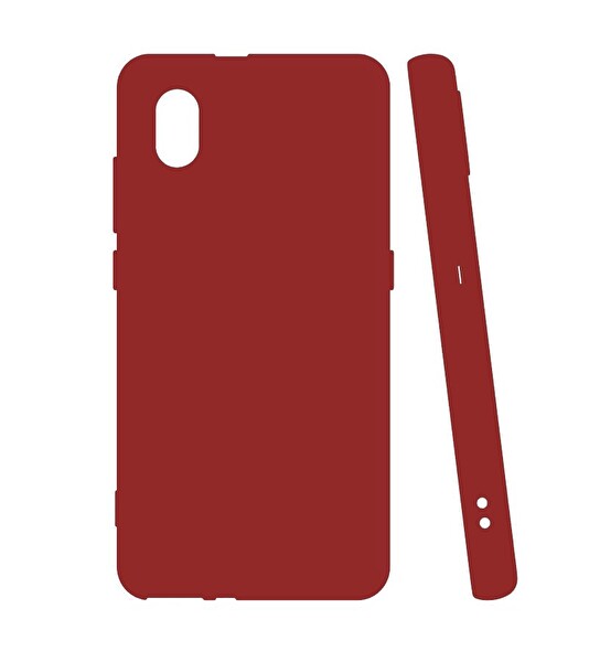 Teleplus Tcl L7 Lüks Mat Silikon Kırmızı Kılıf