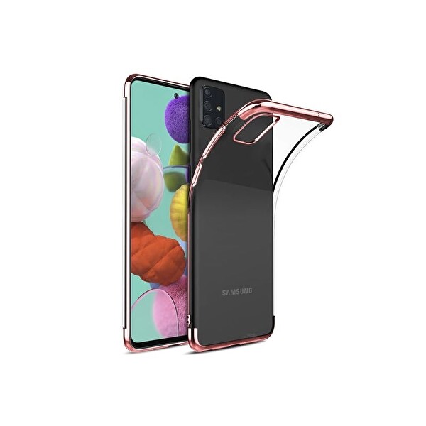 Teleplus Samsung Galaxy S20 Plus Tpu Lazer Silikon Rose Gold Kılıf + Tam Kapatan Ekran Koruyucu