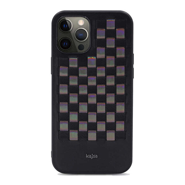 Teleplus iPhone 12 Pro Kılıf Kajsa Preppie Serisi Spotlight Woven Hasır Örgü Desen Kapak Siyah Teleplus iPhone 12 Pro Kılıf Kajsa Preppie Serisi Spotlight Woven Hasır Örgü Desen Kapak Siyah
