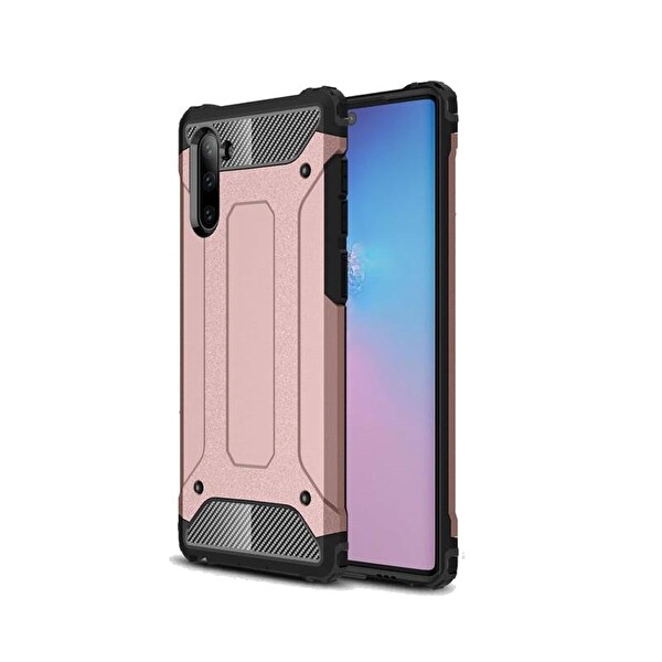 Teleplus Samsung Galaxy Note 10 Armor Tank Kapak Kılıf Rose Gold