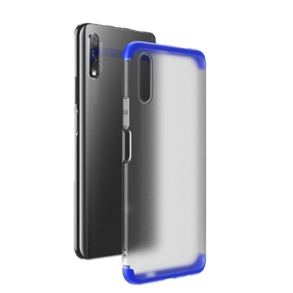 Teleplus Samsung Galaxy A50 3-1 Buzlu Mat Sert Kapak Mavi Kılıf + Nano Glass Ekran Koruyucu Teleplus Samsung Galaxy A50 3-1 Buzlu Mat Sert Kapak Mavi Kılıf + Nano Glass Ekran Koruyucu