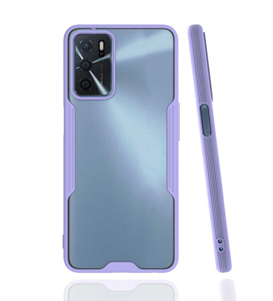 Teleplus Oppo A16 Parfe Silikon Mor Kılıf