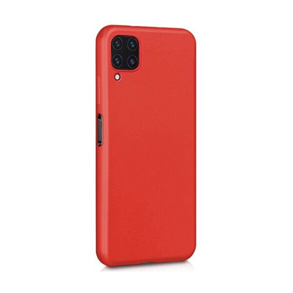 Teleplus Samsung Galaxy M22 Lüks Mat Silikon Kırmızı Kılıf