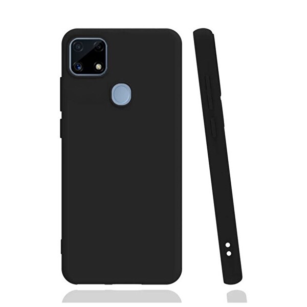 Teleplus Realme C25s Biye Mat Silikon Siyah Kılıf + Tam Kapatan Ekran Koruyucu Teleplus Realme C25s Biye Mat Silikon Siyah Kılıf + Tam Kapatan Ekran Koruyucu