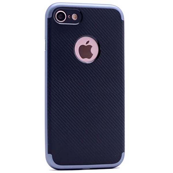 Teleplus iPhone 7 Değişebilen Extra Korumalı Silikon Kılıf Lacivert