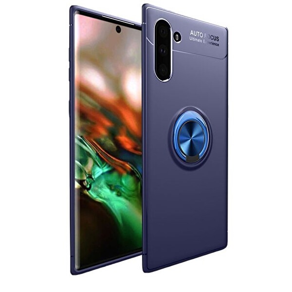 Teleplus Samsung Galaxy Note 10 Ravel Yüzüklü Silikon Lacivert Telefon Kılıfı