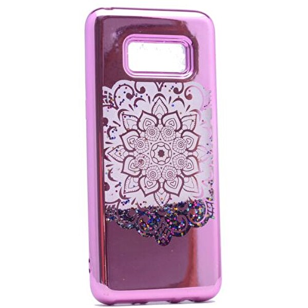 Teleplus Samsung Galaxy S8 Plus Sulu Desenli Silikon Rose Gold Kılıf