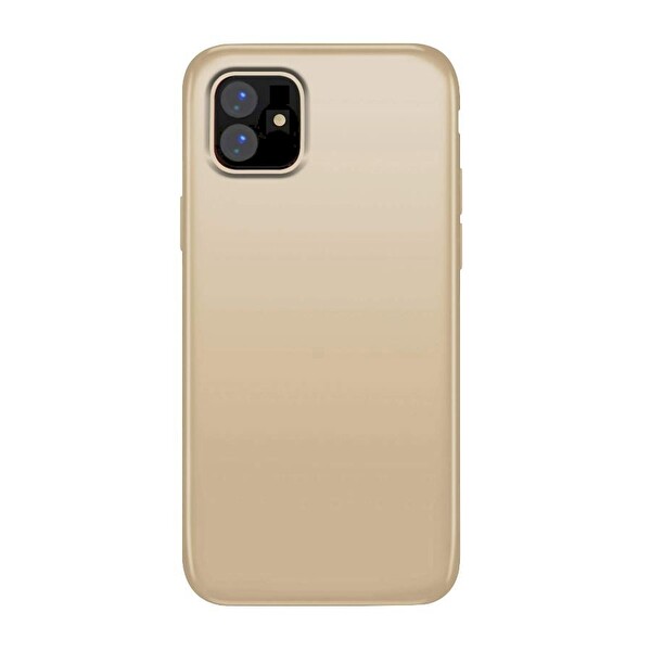 Teleplus iPhone 11 Lüks Silikon Gold Kılıf + Nano Glass Ekran Koruyucu
