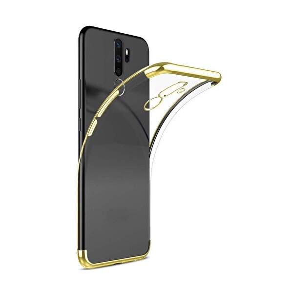 Teleplus Oppo A5 2020 Lazer Silikon Gold Kılıf Teleplus Oppo A5 2020 Lazer Silikon Gold Kılıf
