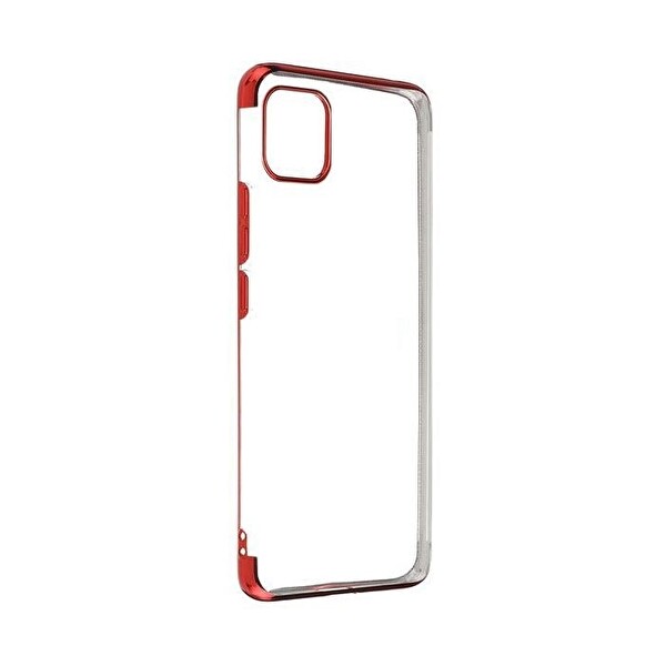 Teleplus iPhone 12 Pro Max Lüks Lazer Silikon Kırmızı Kılıf + Tam Kapatan Ekran Koruyucu