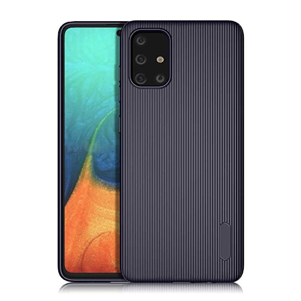 Teleplus Samsung Galaxy A51 Kılıf Tio Silikon Lacivert + Nano Ekran Koruyucu