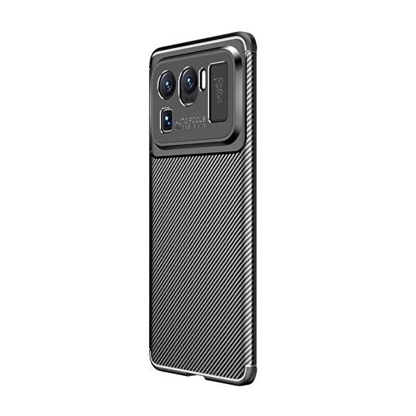 Teleplus Xiaomi Mi 11 Ultra Kılıf Lüks Kamera Korumalı Karbon Silikon Siyah Teleplus Xiaomi Mi 11 Ultra Kılıf Lüks Kamera Korumalı Karbon Silikon Siyah