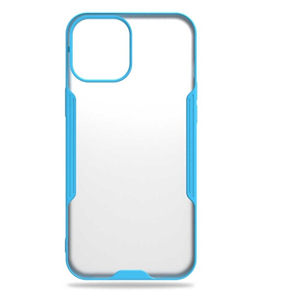 Teleplus iPhone 12 Pro Kılıf Parfe Bumper Silikon Mavi